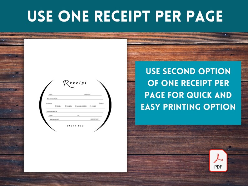 Simple Printable Receipt Form, Modern Business Receipt, Sales Receipt ...
