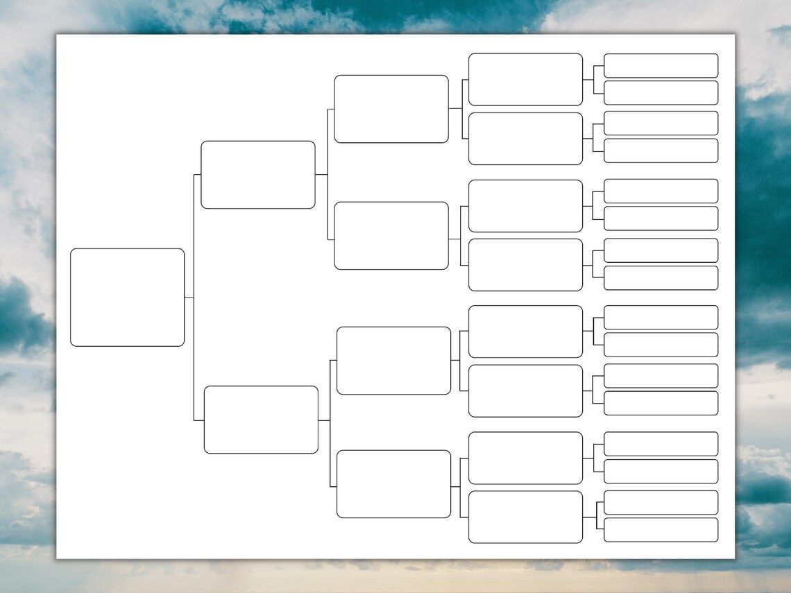 Blank Family Tree Chart Template Family History Pedigree - Etsy