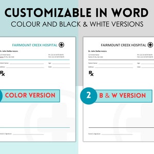 Prescription Pad Template, Rx Prescription Notepad Template ...