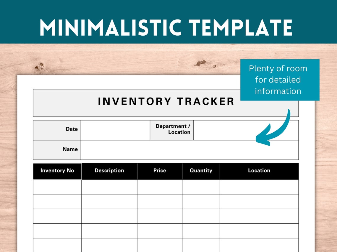Printable Inventory Tracker, Inventory Sheet, Product Inventory ...