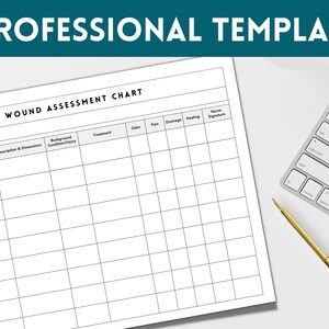 Wound Assessment Chart, Wound Care Documentation Chart for Nurses ...