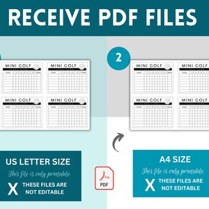 Printable Mini Golf Score Card, Mini Golf Putt Putt Party Score Sheet ...
