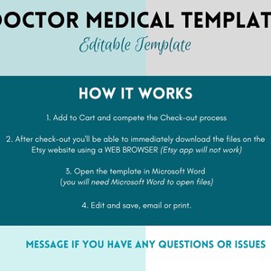 Doctor's Note, Doctor's Letter, Medical Certificate, Printable Medical ...