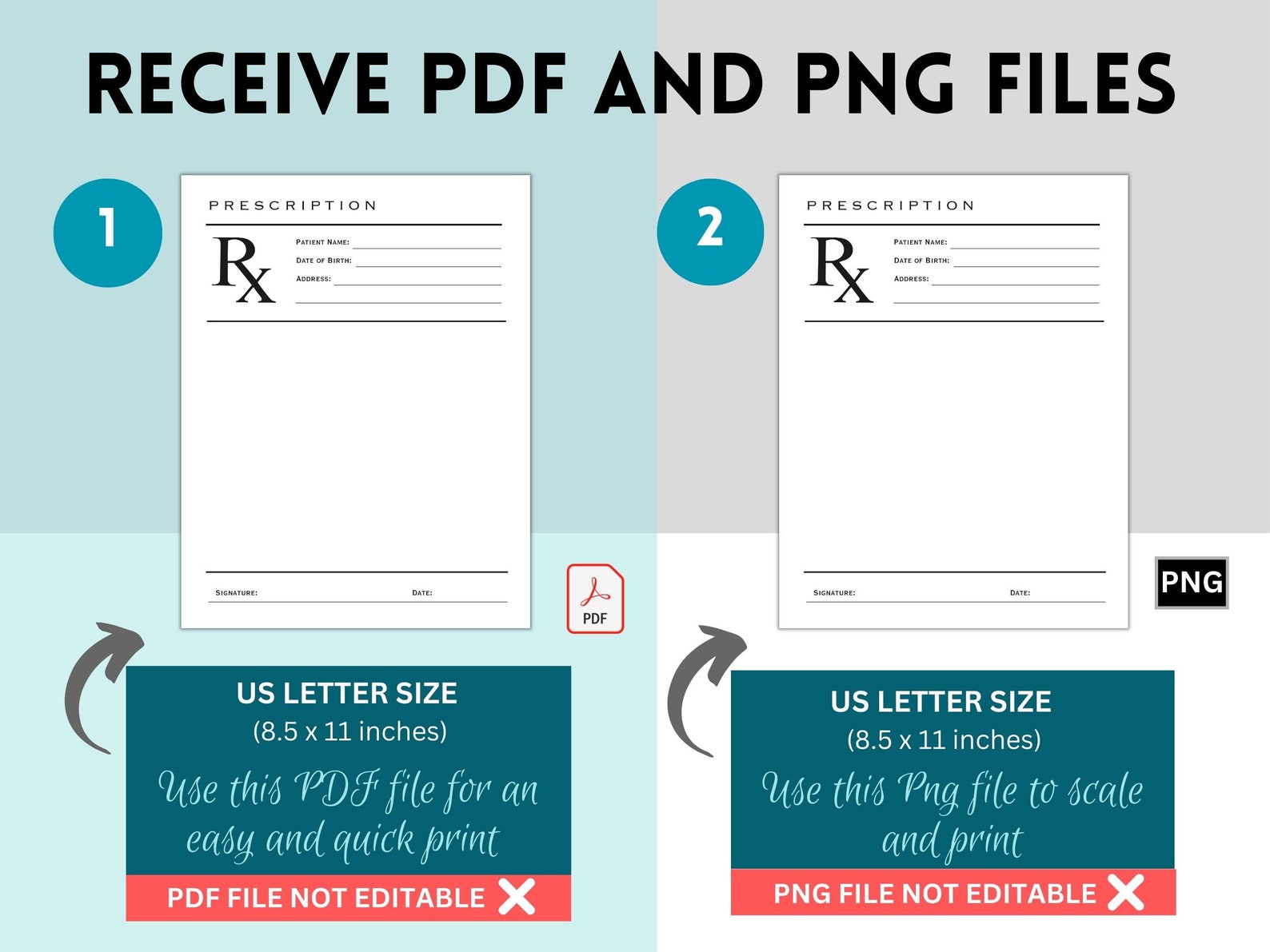 Prescription Pad Template, Rx Prescription Notepad Template ...