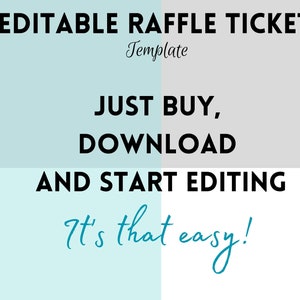 Printable Editable Raffle Ticket, Enter to Win Printable Ticket, Word ...