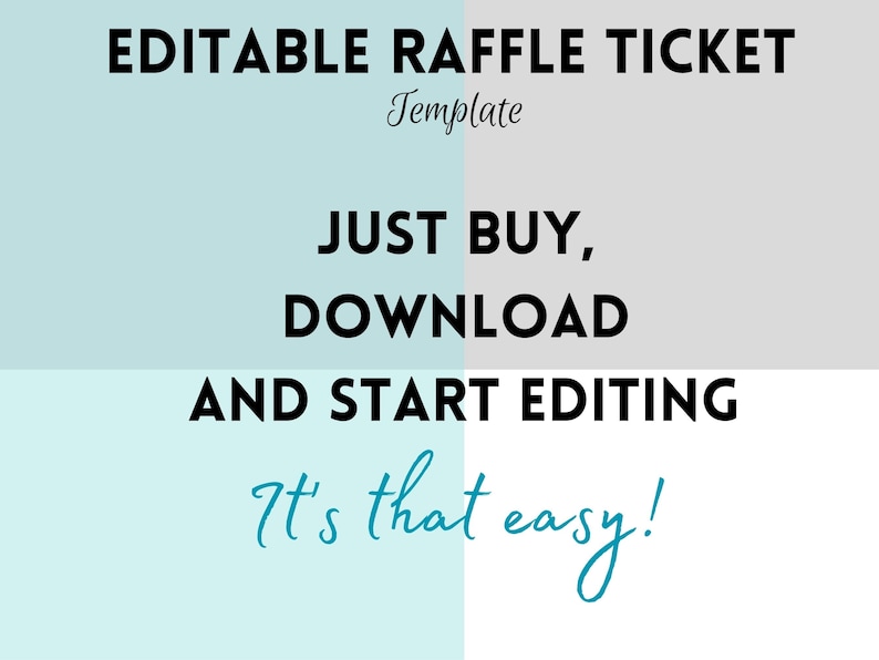 Printable Editable Raffle Ticket, Enter to Win Printable Ticket, Word ...