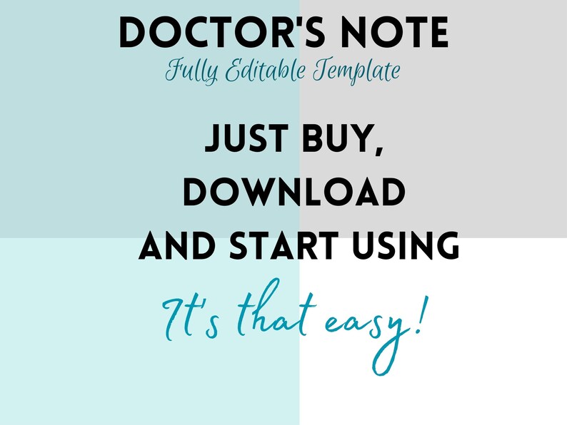 Doctor's Note, Dentist Note, Doctor's Letter, Dentist Letter, Medical ...