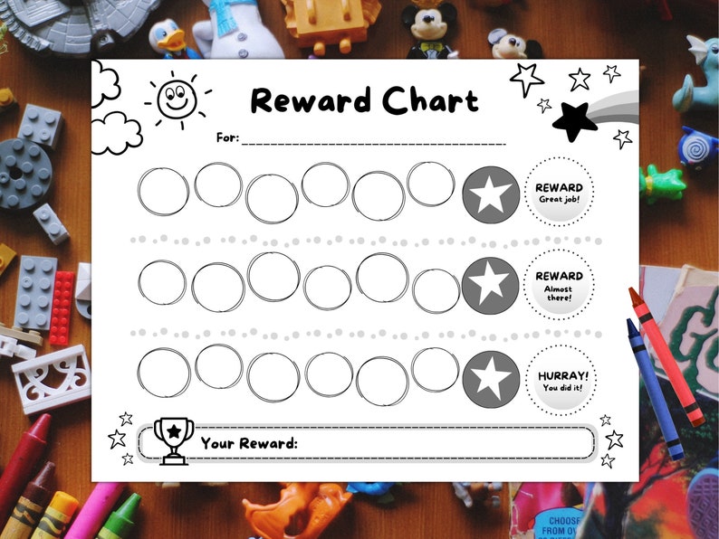 Reward Chart, Toddler Reward Chart, Reward Chart Printable, Kids ...
