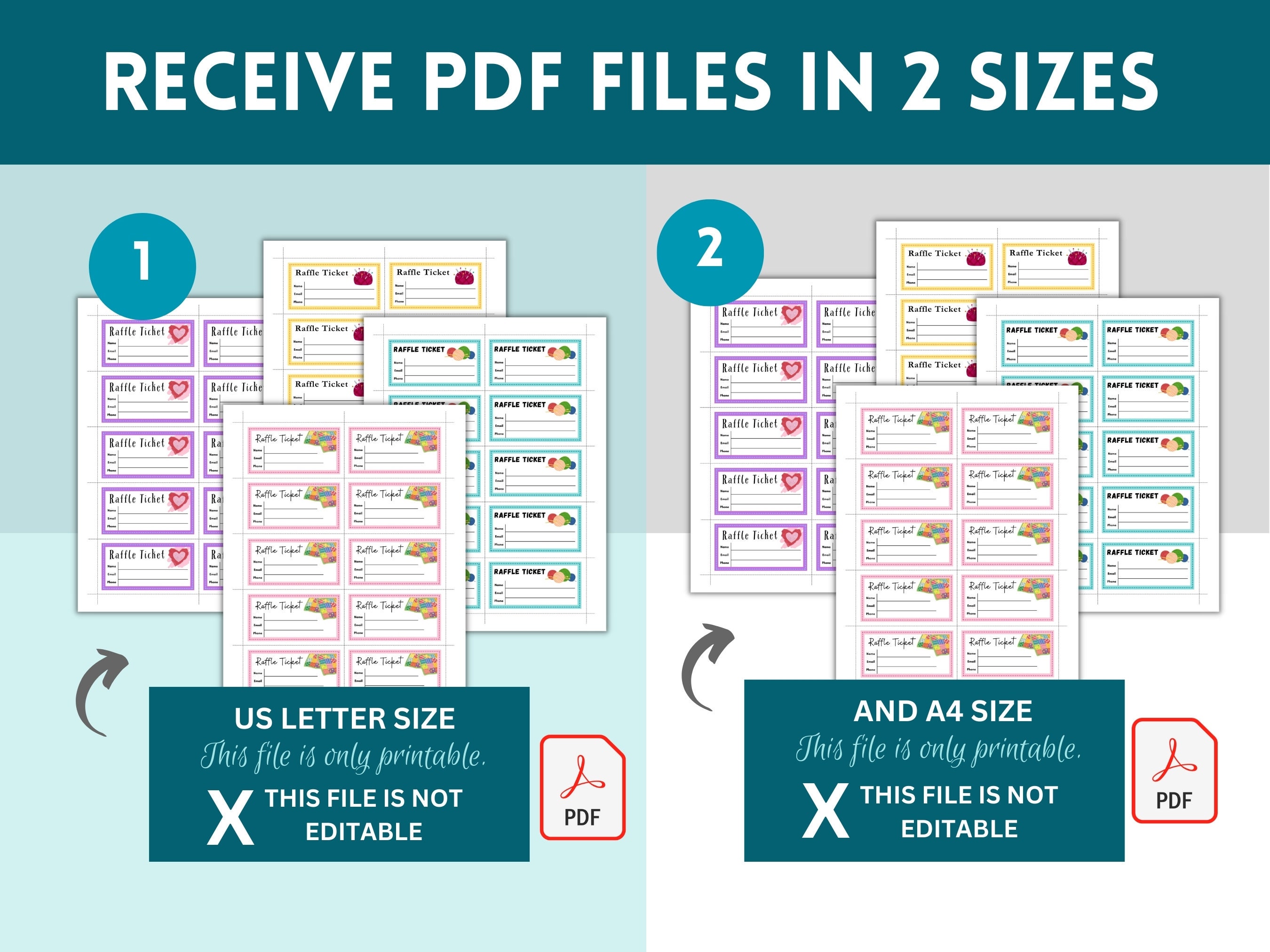 Raffle Ticket, Printable Raffle Prize, Enter to Win Ticket, Quilt ...