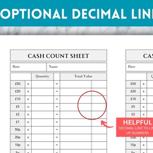 UK Cash Breakdown, Count Sheet, Cash Breakdown Slip PDF, Cash ...