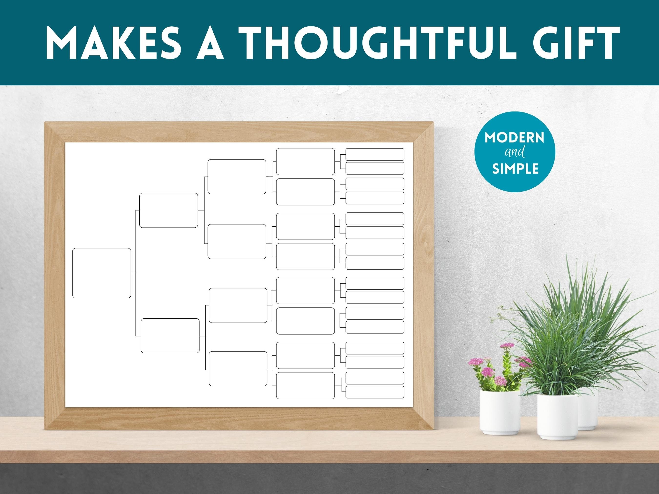 Blank Family Tree Chart Template Family History Pedigree - Etsy Canada