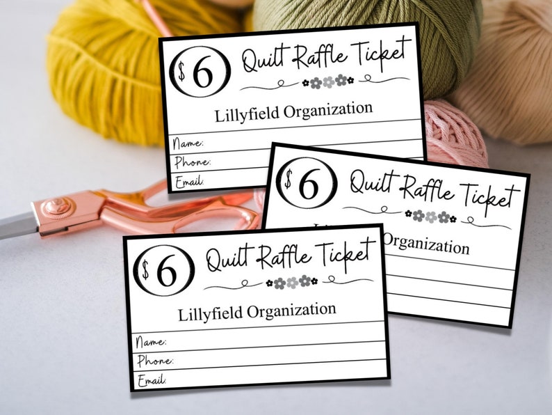 Editable Quilt Raffle Ticket, Ticket Printable, Editable Quilting ...