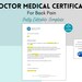 Doctor's Note, Doctor's Letter, Medical Certificate, Printable Medical ...