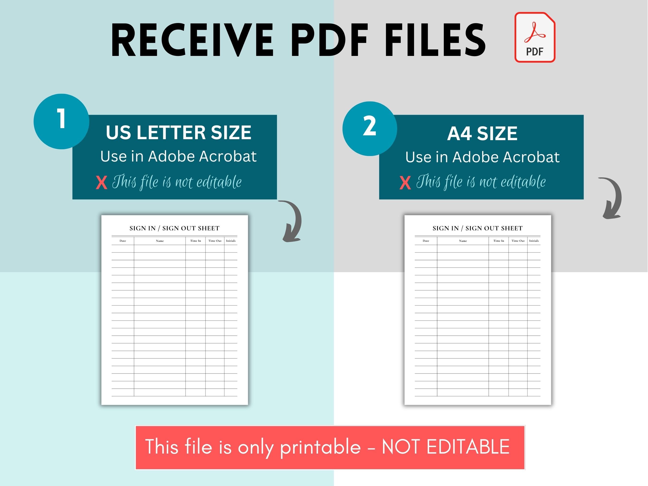 Sign in and Sign Out Sheet, Time in and Time Out Sheet Template ...