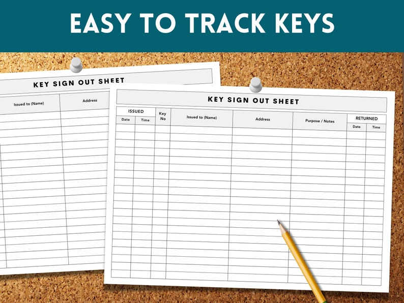 Key Sign Out Sheet, Key Sigh Out Log, Sign in Out Form, Equipment Key ... Key Sign Out Sheet, Key Sigh Out Log, Sign in Out Form, Equipment Key ...