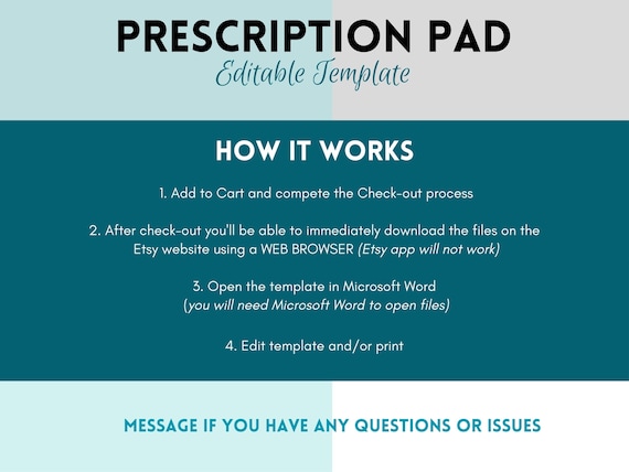 Prescription Pad Template Microsoft Word