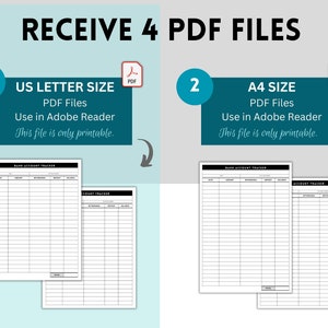 Bank Account Tracker Printable Form, Bank Deposit Log, Money Balance ...