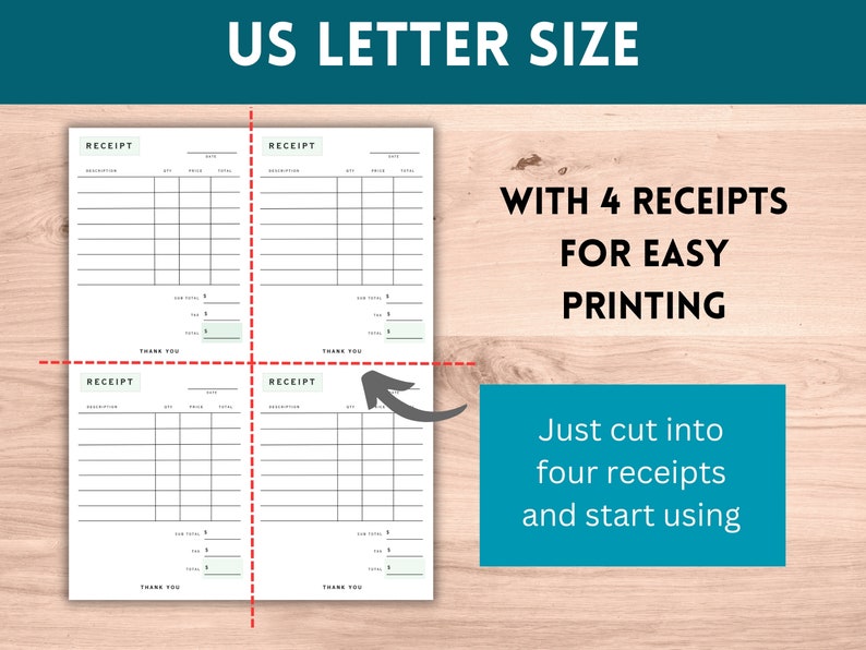 Printable Business Receipt Form, Small Business Receipt, Sales Receipt ...