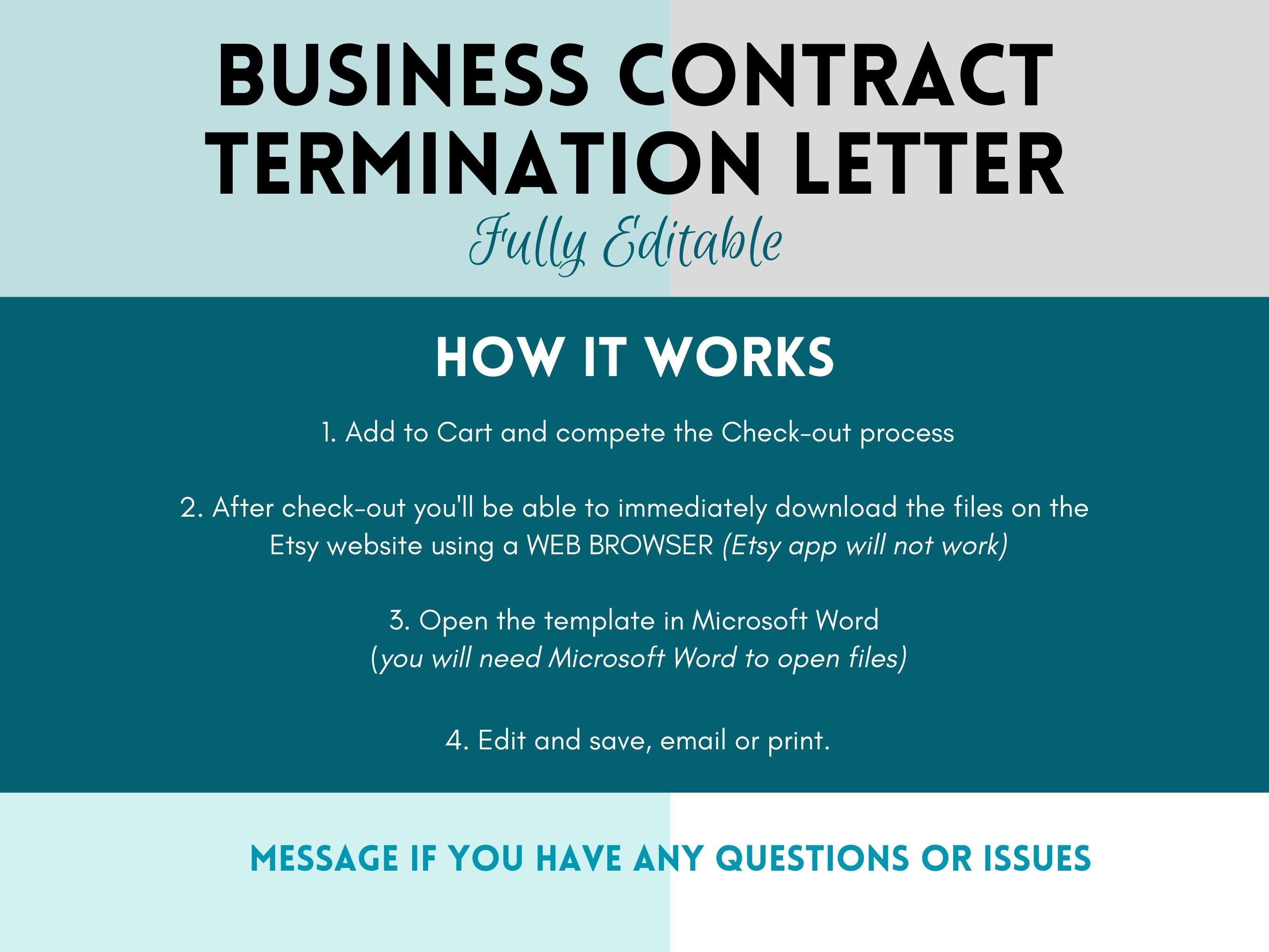 Business Service Termination Letter Template, Notice of Company ...