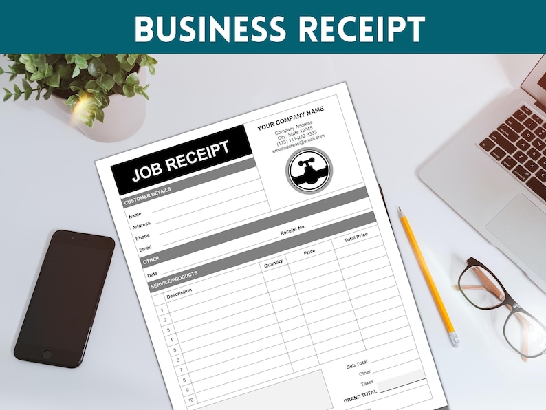 Business Receipt, Customer Receipt, Small Business Template, Receipt ...