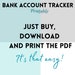 Bank Account Tracker Printable Form, Bank Deposit Log, Money Balance ...