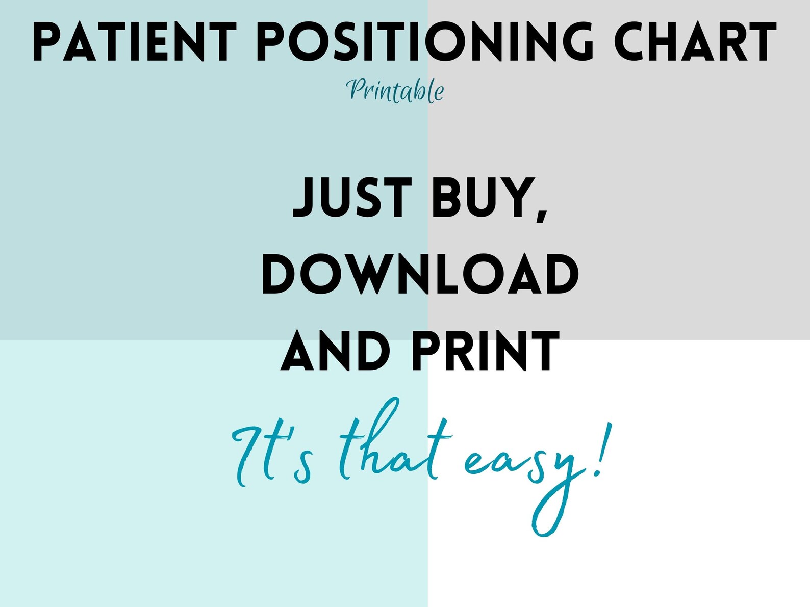 Patient Positioning and Turn Chart, Patient Repositioning Chart ...