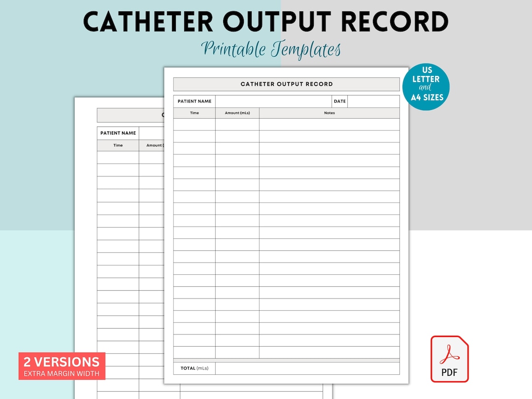 Catheter Output Record, Foley Catheter Form, Foley Catheter Record ... Catheter Output Record, Foley Catheter Form, Foley Catheter Record ...