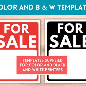 Printable for Sale Sign, for Sale Sign, Sale Sign PDF, US Letter and A4 ...