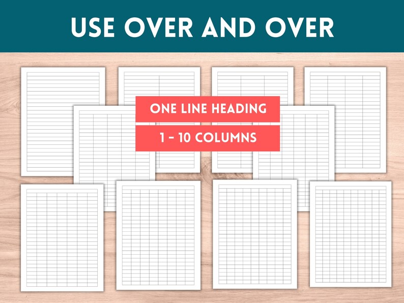 Blank Column Chart, Column Grid, Blank Table Chart Template, Printable ...