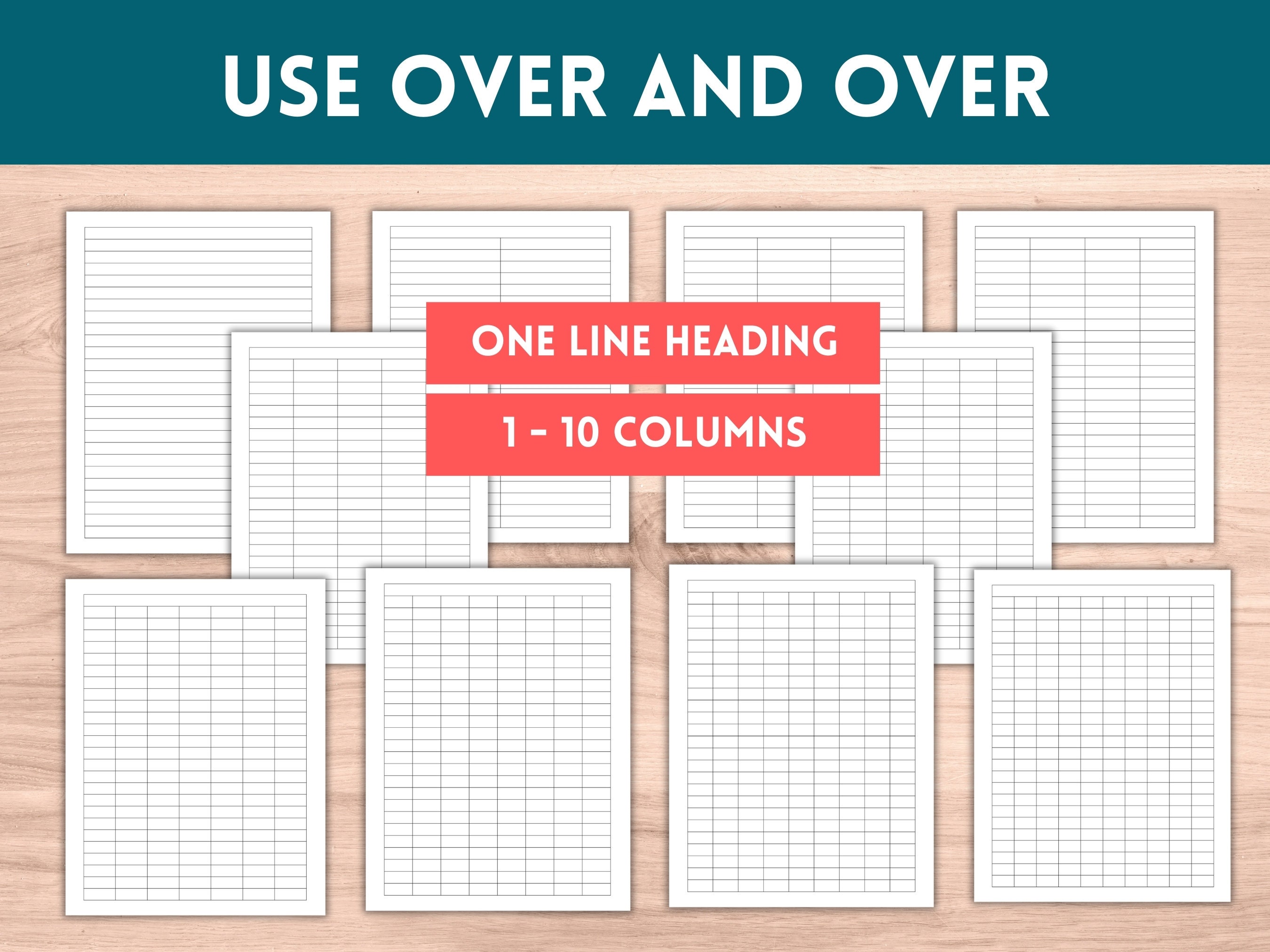 Blank Column Chart, Column Grid, Blank Table Chart Template, Printable ...