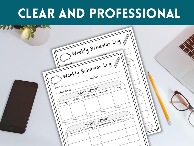 Weekly Daily Behavior Chart, Behavior Chart, Parent Teacher ...