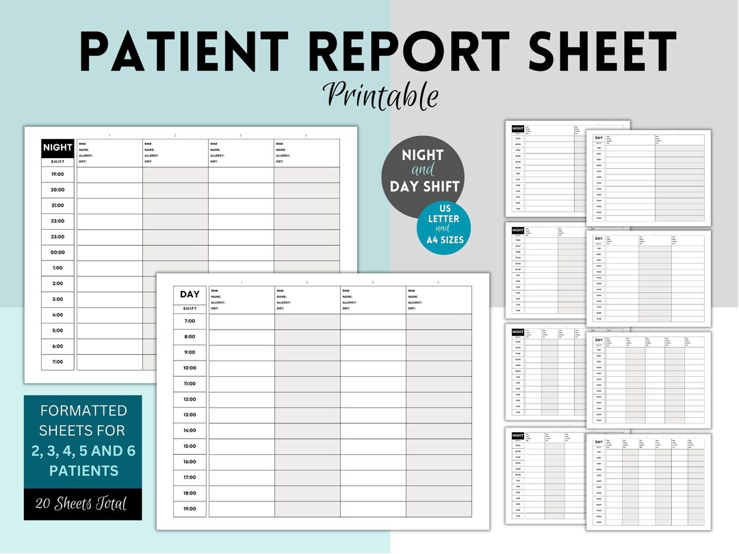 Nurse Hourly Shift Schedule, 3,4,5,6 Patient Medication, Nursing Shift ...