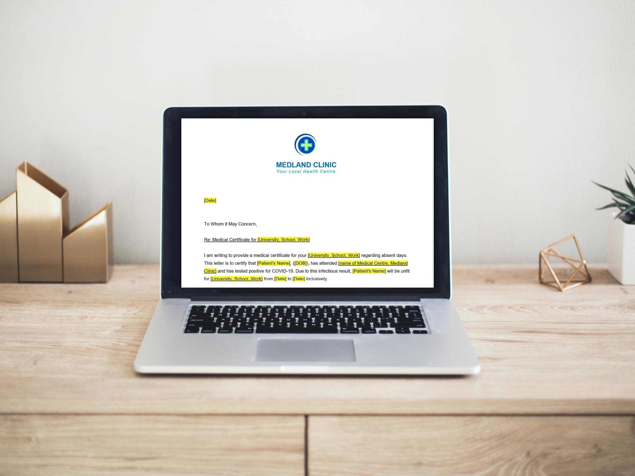 Doctor's Note, Doctor's Letter, Medical Certificate, Printable Medical ...