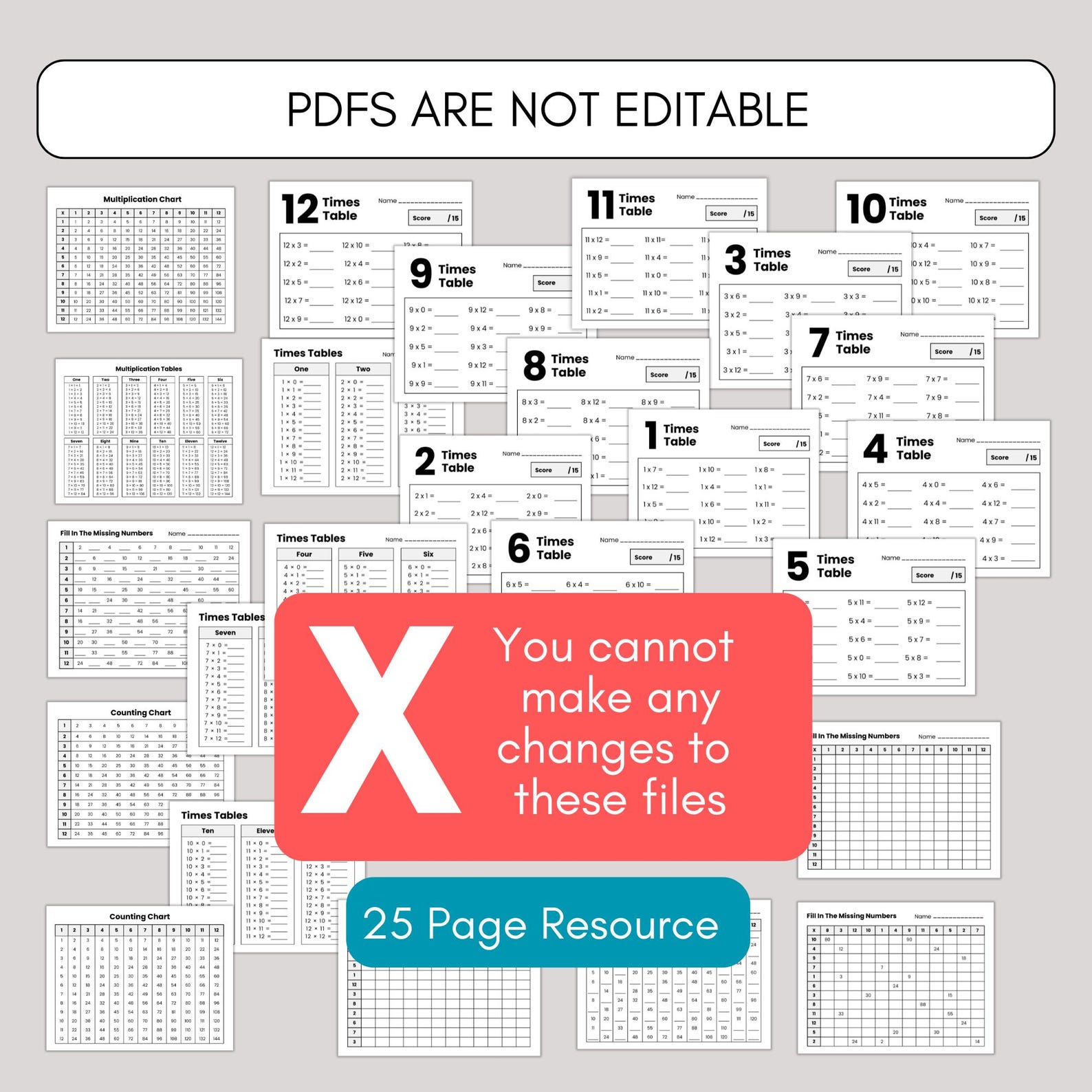 Printable Multiplication Chart and Worksheets, Home School Chart for ...
