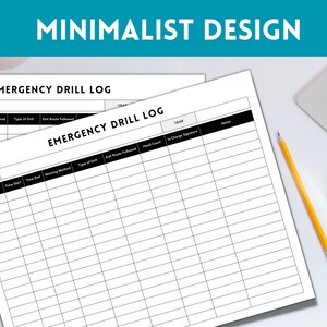 Printable Emergency Drill Log, Emergency Drill Record, Fire Drill Log ...