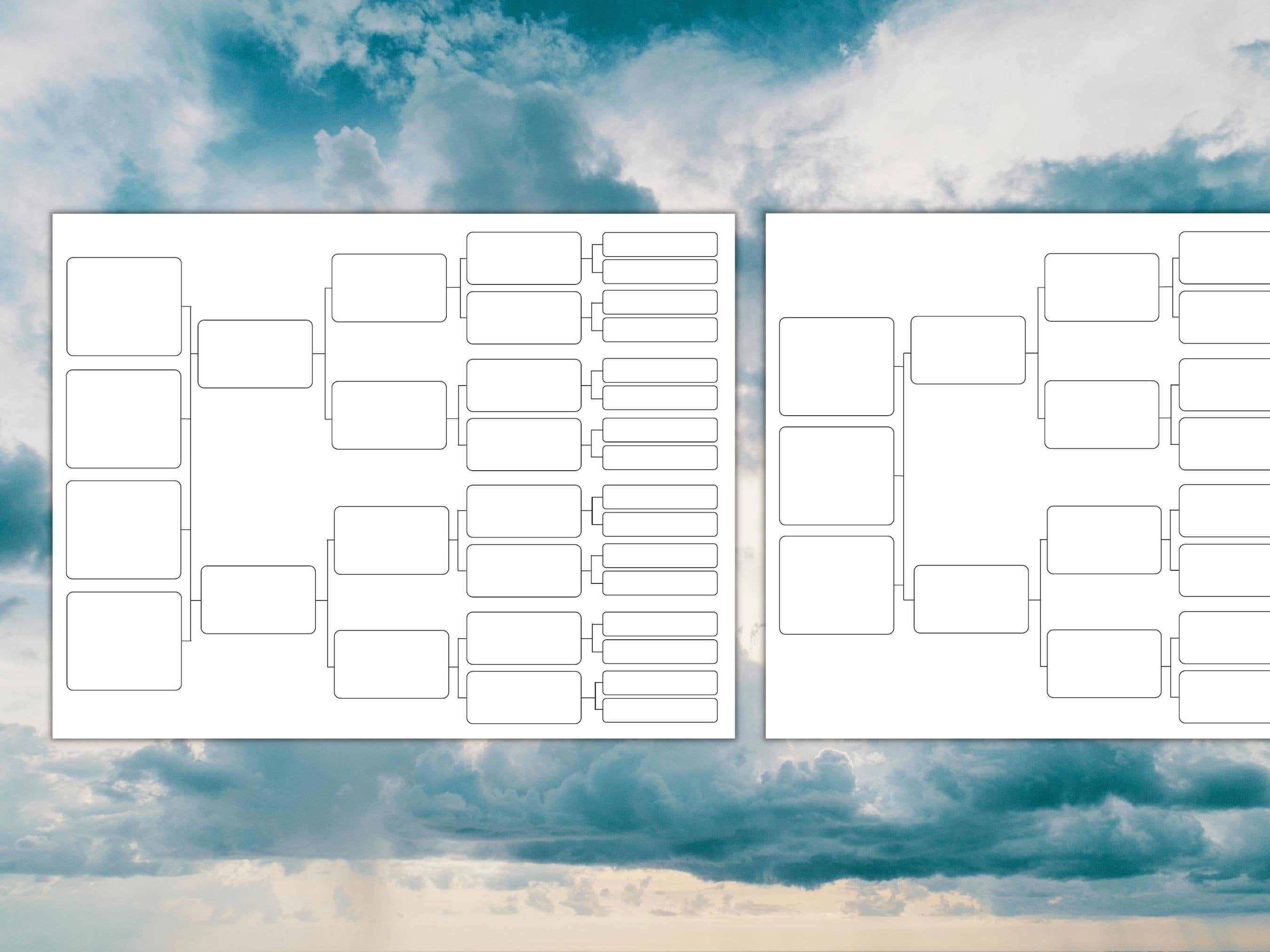 Blank Family Tree Chart Template Family History Pedigree - Etsy Canada