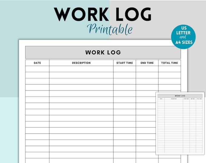 Daily Work Log Excel Template Track Time Projects Priorities ...