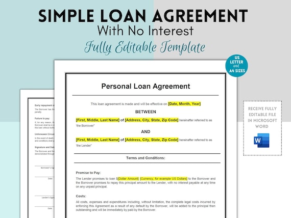 Modelo De Contrato De Préstamo Simple