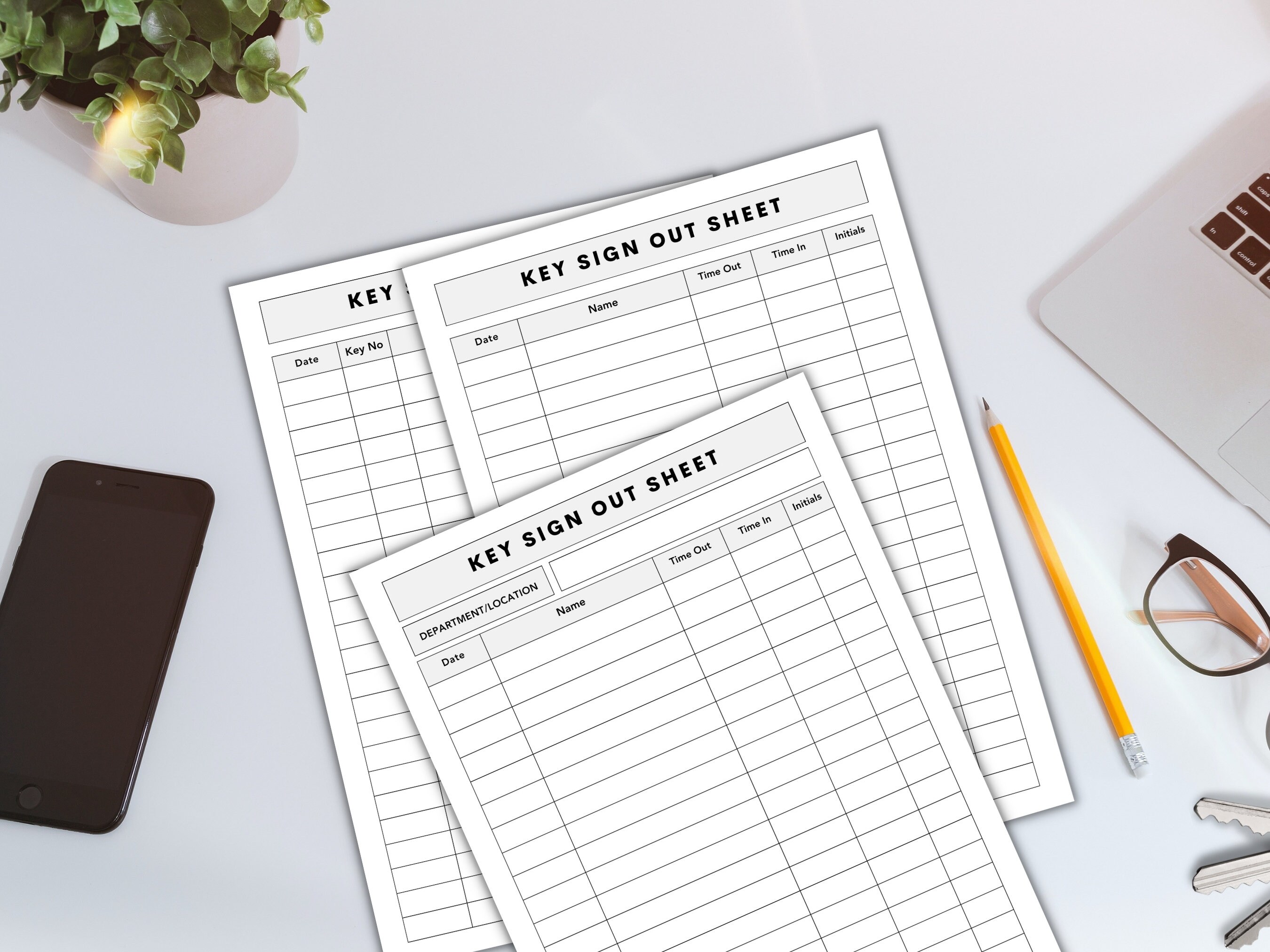 Key Sign Out Sheet, Key Signature List, Contact List, Sign in Out Form ...