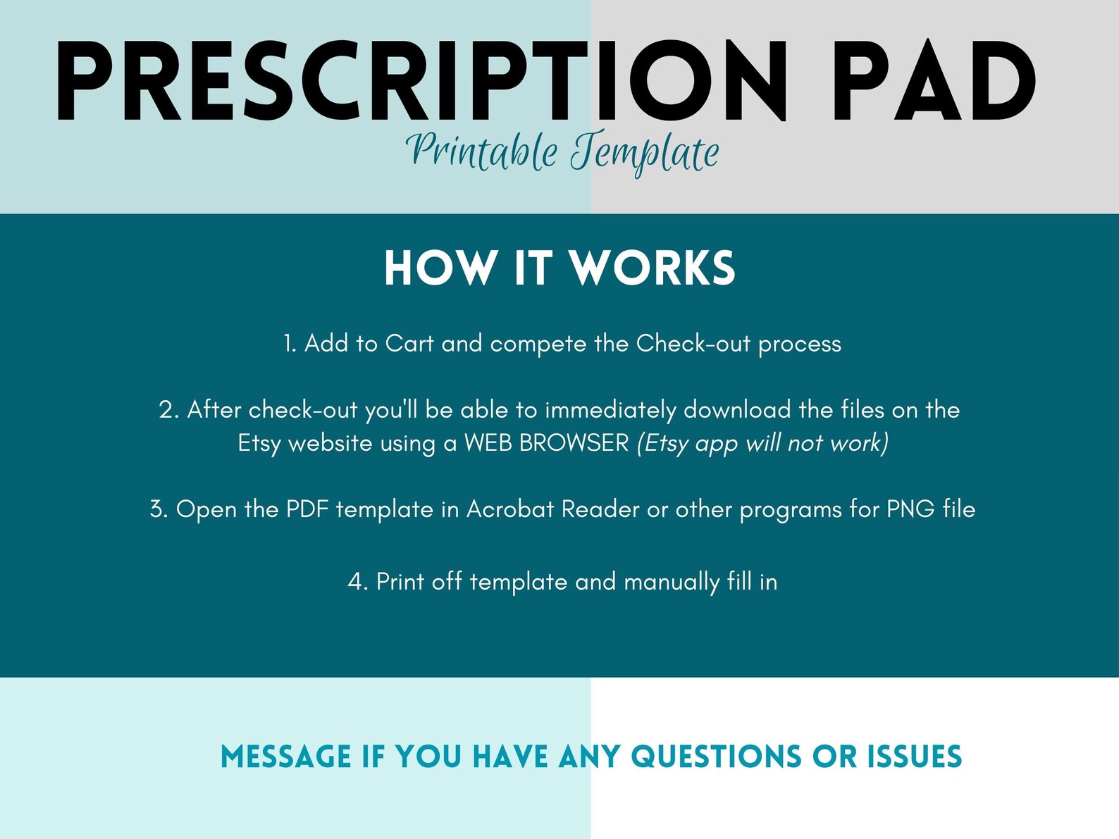 Prescription Pad Template, Rx Prescription Notepad Template ...