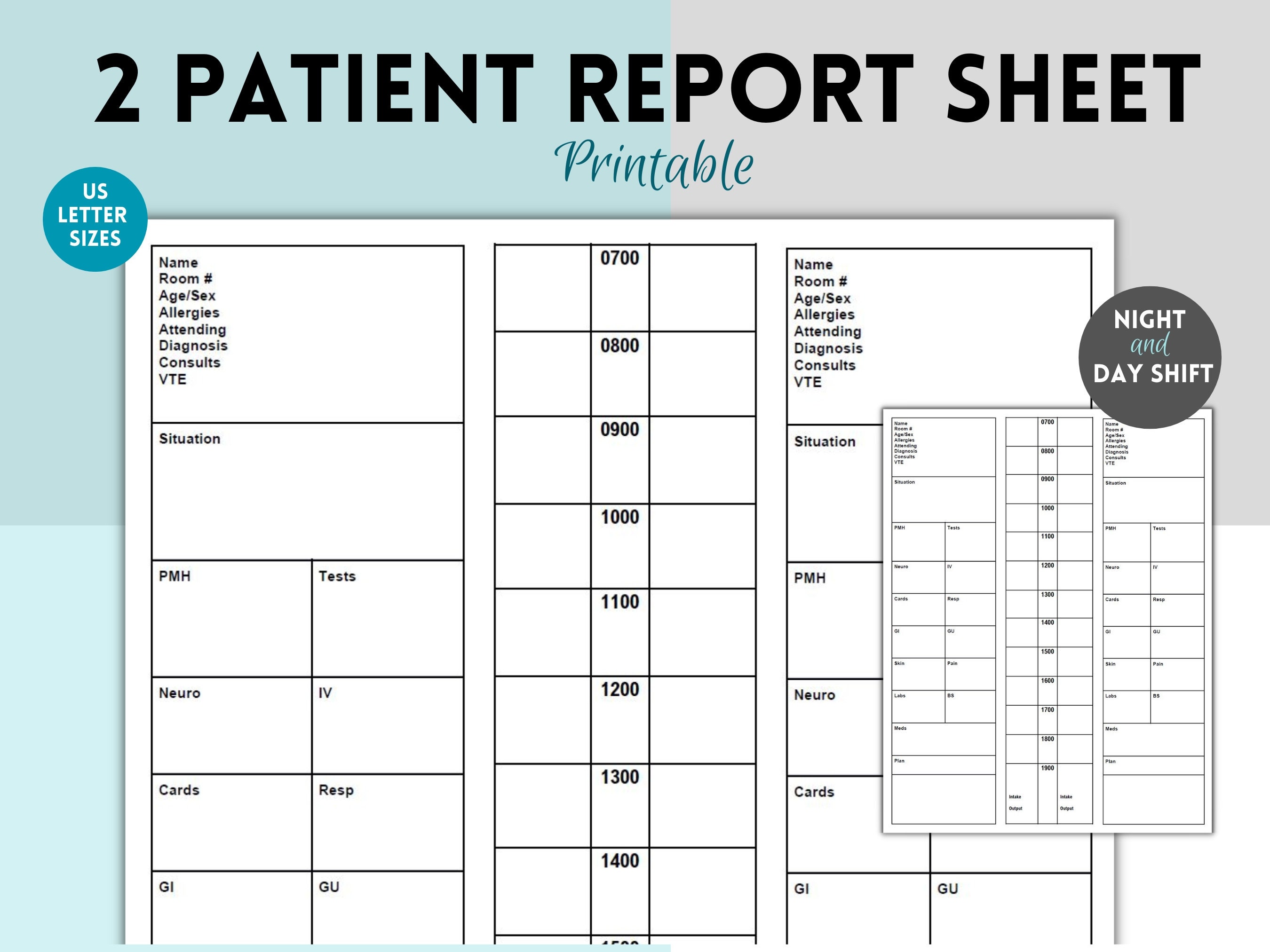 Nurse Hourly Shift Schedule, 2 Patient Medication, Nursing Shift ...