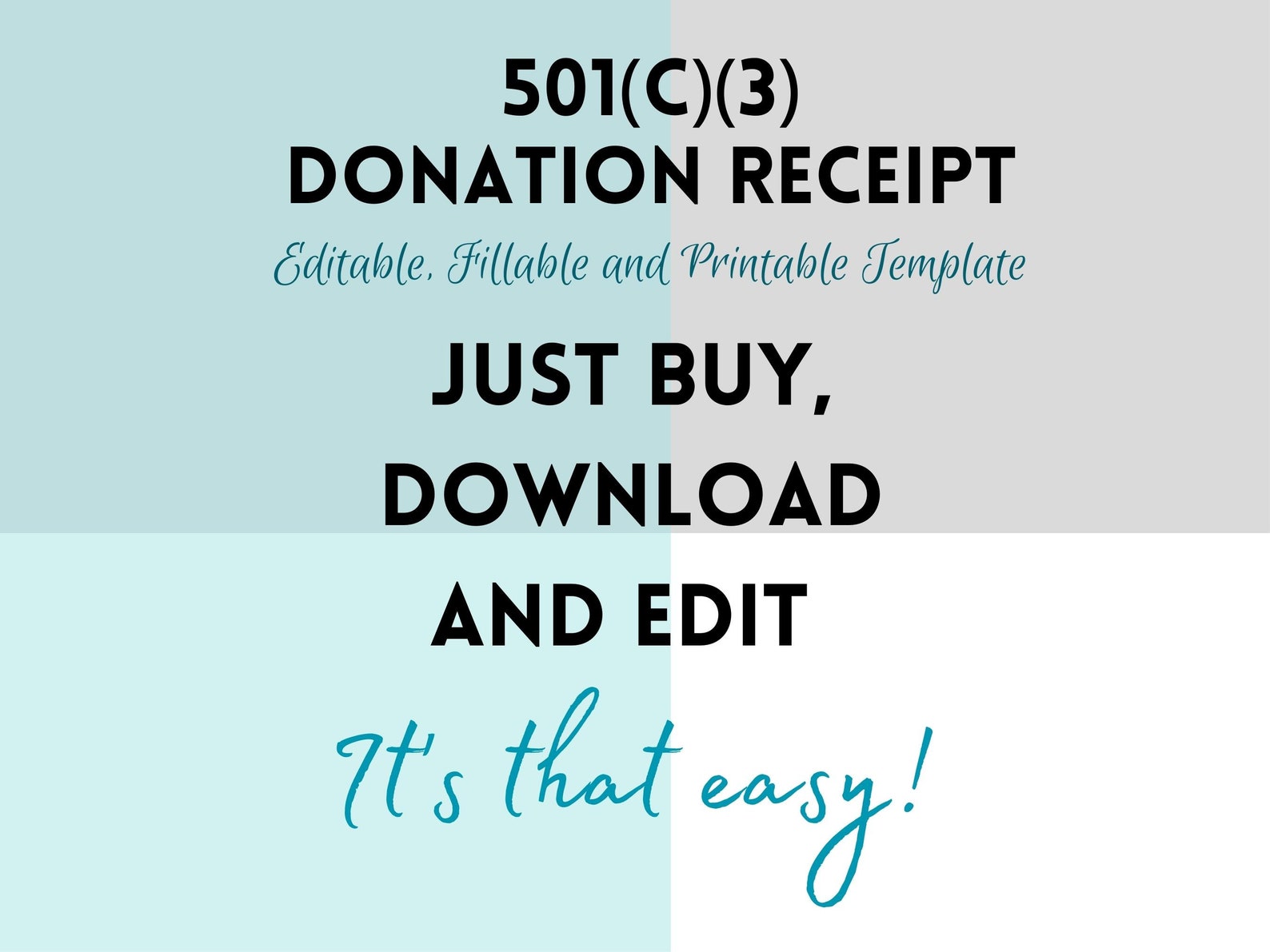 501(c)(3) Donation Receipt, 501(c)(3) Donation Receipt Template, 501(c ...