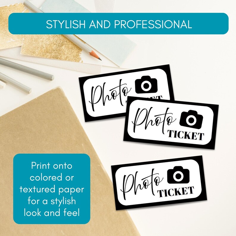 Photo Booth Tickets, Printable Party Photo Booth Coupon Template ...