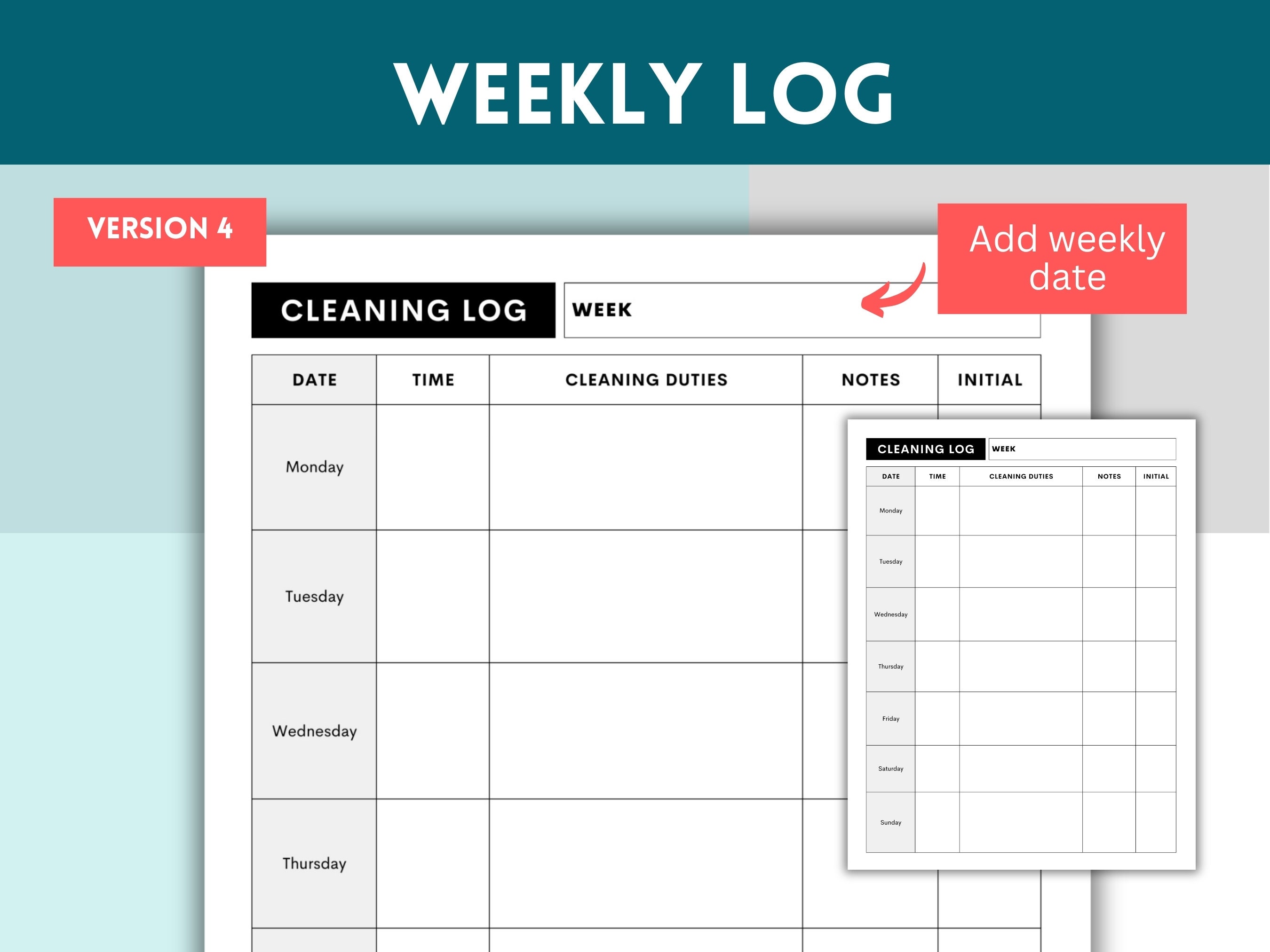 Bathroom Checklist, Printable Restroom Cleaning Log for Business ...