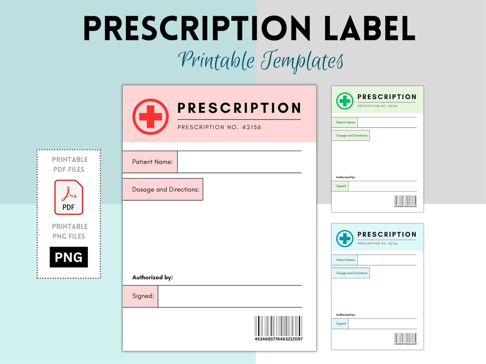 Fully Blank Prescription Label, Prescription Pad Label Template ...