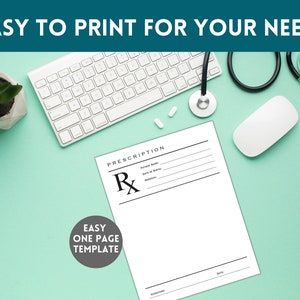 Prescription Pad Template, Rx Prescription Notepad Template ...