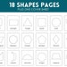 Basic Shape Pages, 18 Basic Shape Coloring Pages, Shape Practice, Shape ...