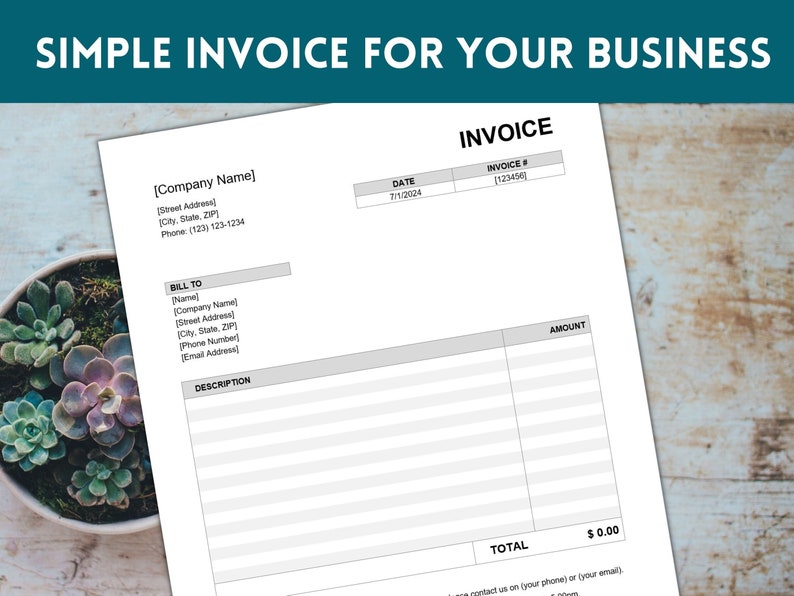 Simple Invoice Template Word, Modern and Professional Invoice, Business ...