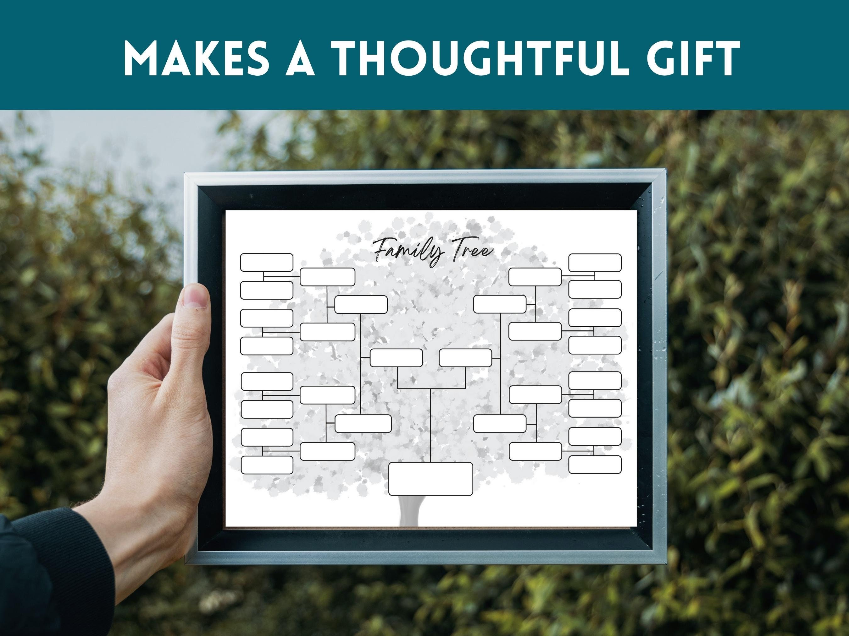 Blank Family Tree Chart Template, Family History, Pedigree Chart ...