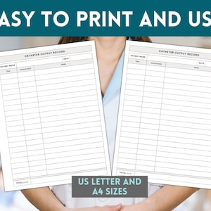 Catheter Output Record, Foley Catheter Form, Foley Catheter Record ...